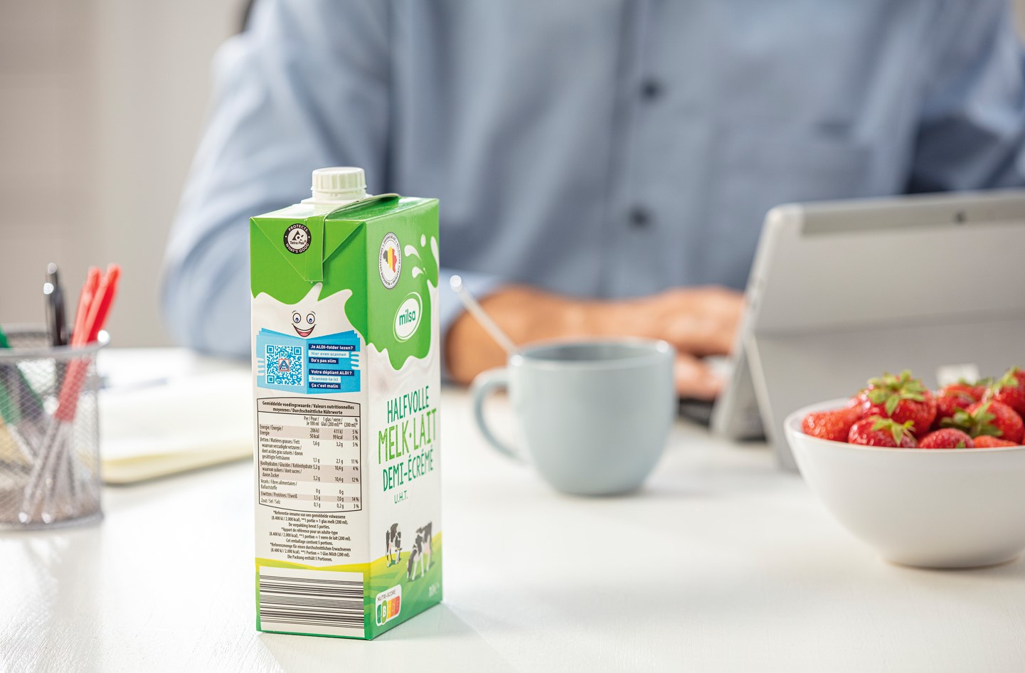 Aldi diffuse son folder numérique sur les cartons de lait - RetailDetail BE